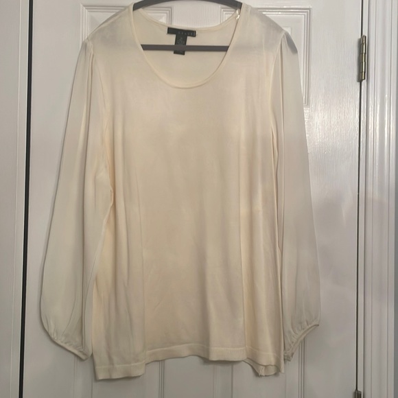Grace | Sweaters | Grace Sweater With Chiffon Sleeves 3x In A Cream ...